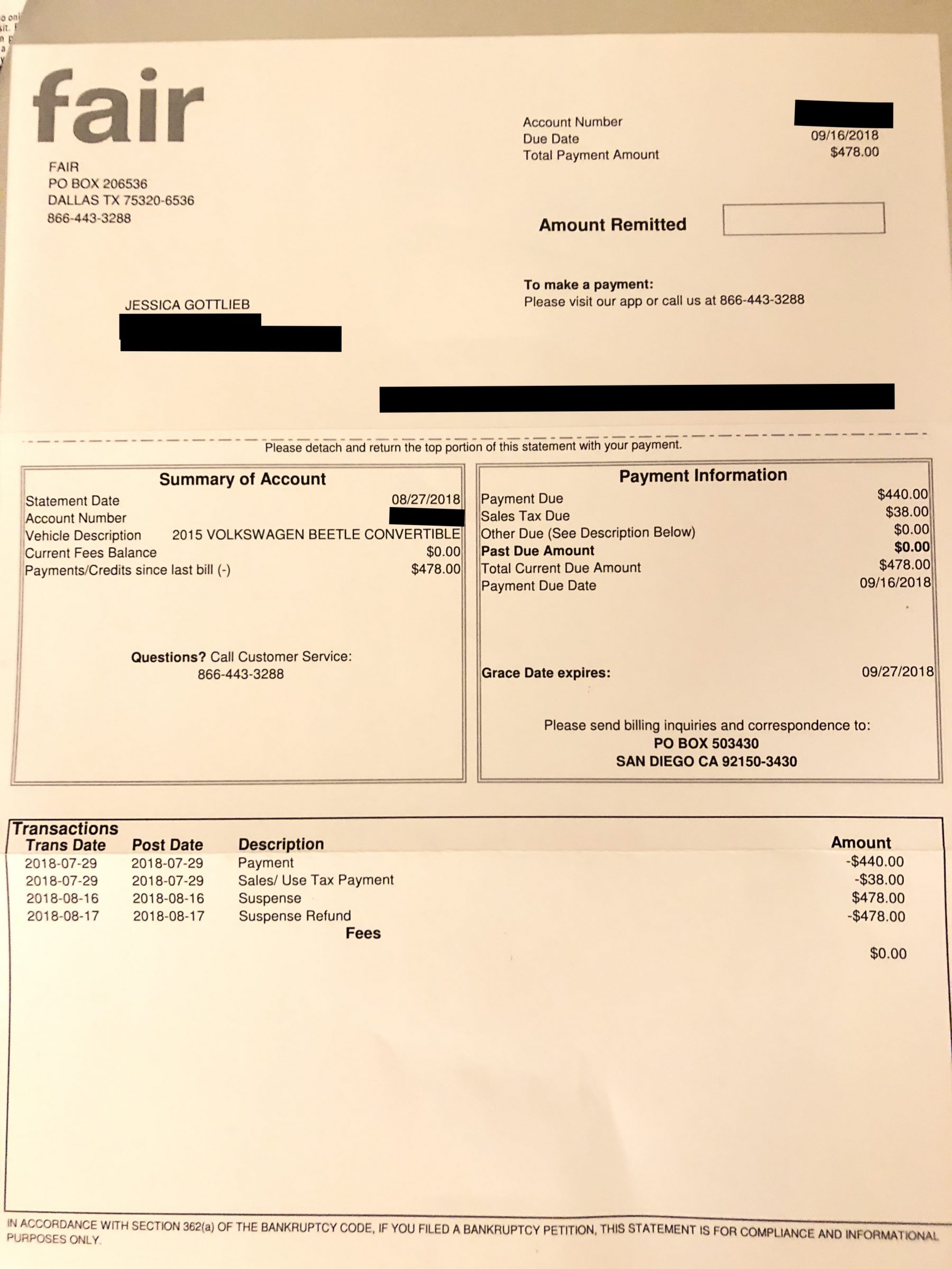 Fair.com Review Continued: Returning the Car – Jessica Gottlieb